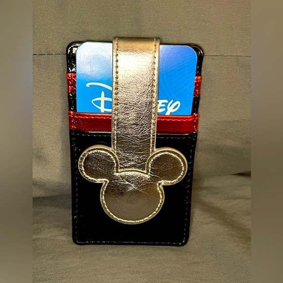 Disney | Bags | Disney Parks Mickey Mouse Credit Card Id Holder Wallet ...